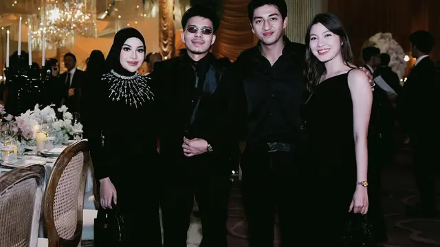 8 Gaya Elegan Seleb Berbalut Gaun Hitam di Resepsi Pernikahan Al Ghazali dan Alyssa Daguise ...