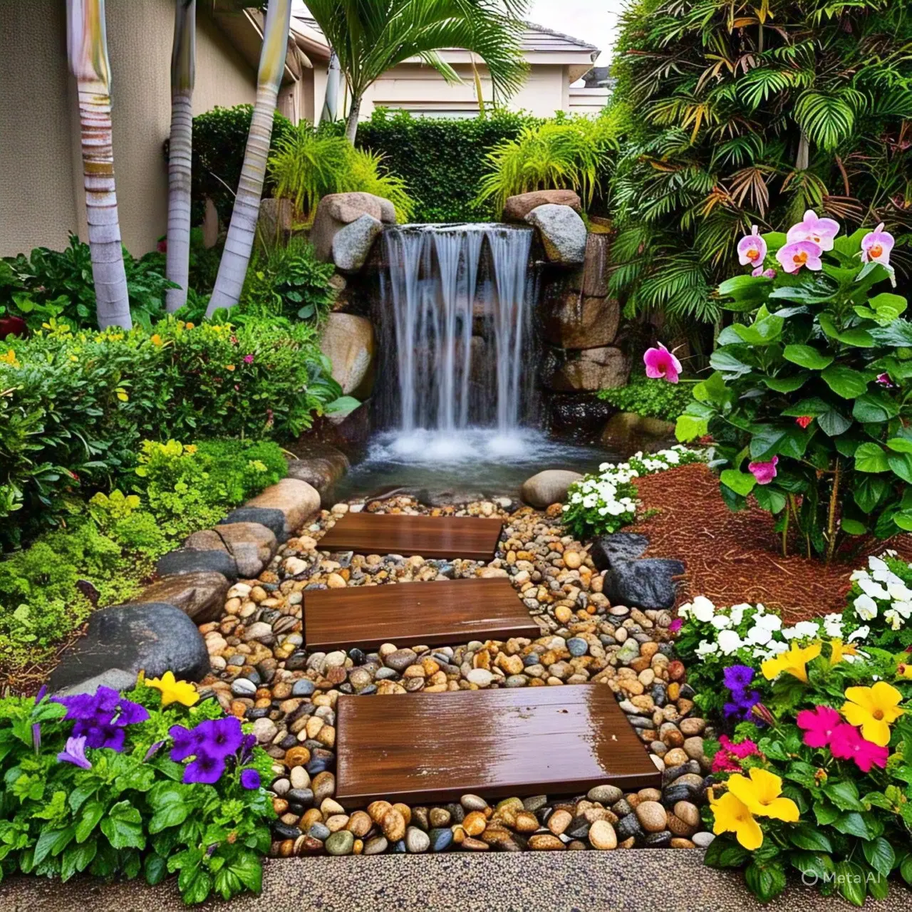 9 Model Kolam Air Terjun Mini di Depan Rumah Lahan Sempit, Bikin Rileks ...