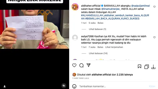 Saipul Jamil Kembali Jenguk Lina Mukherjee di Penjara, Tunjukkan Surat dari Sang Sahabat ...