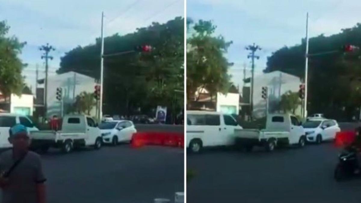 Emak-Emak Kemudikan Mobil Salah Jalur Tak Mau Ngalah, Bikin Macet ...