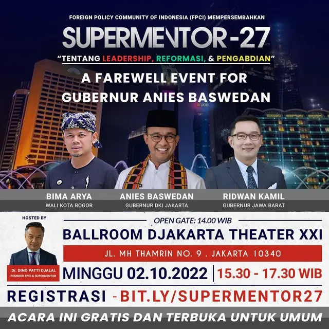 Supermentor ke-27 Bakal Hadirkan 3 Pemimpin Daerah Berprestasi - News Liputan6.com