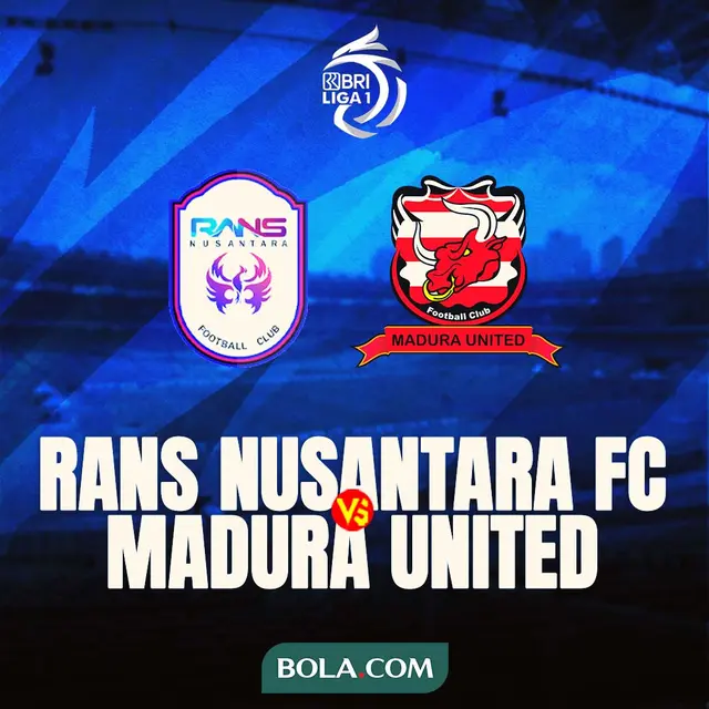 Link Live Streaming BRI Liga 1 di Vidio: RANS Nusantara Vs Madura United - Indonesia Bola.com