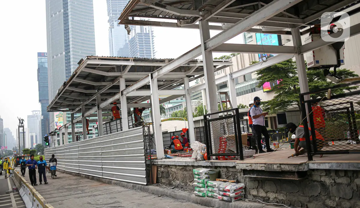 FOTO: Perbaikan Halte Transjakarta Ditaksir Habiskan Rp 65 Miliar ...