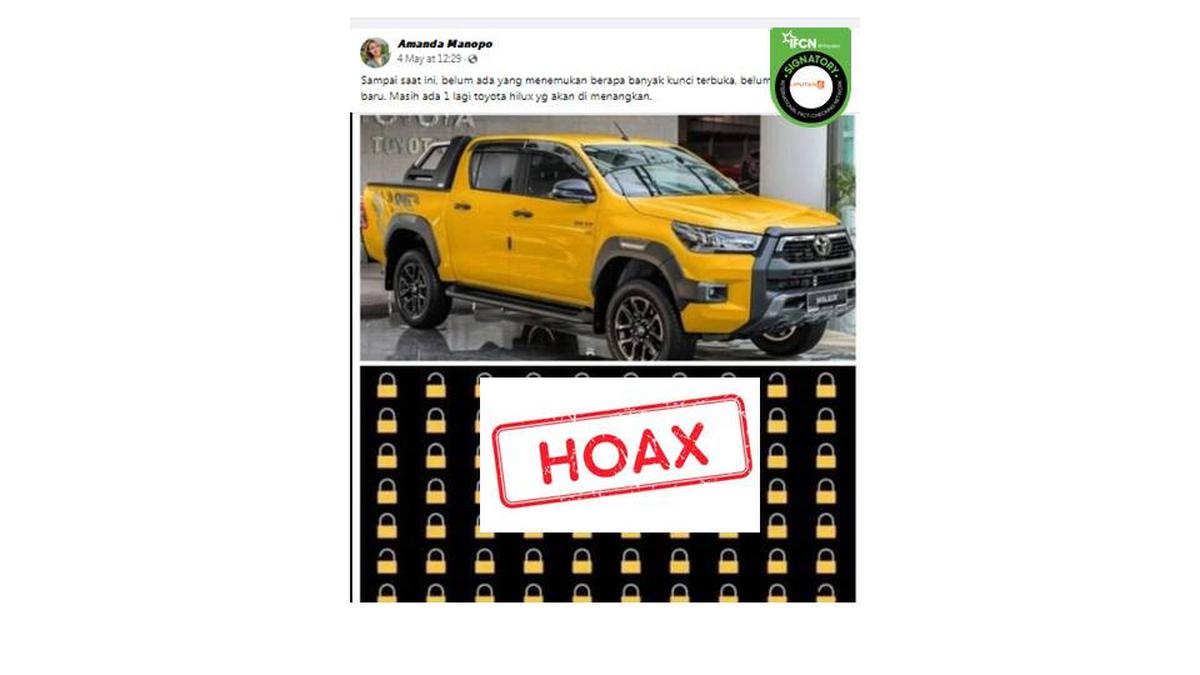 Cek Fakta: Hoaks Amanda Manopo Bagikan Toyota Hilux Hanya Dengan ...