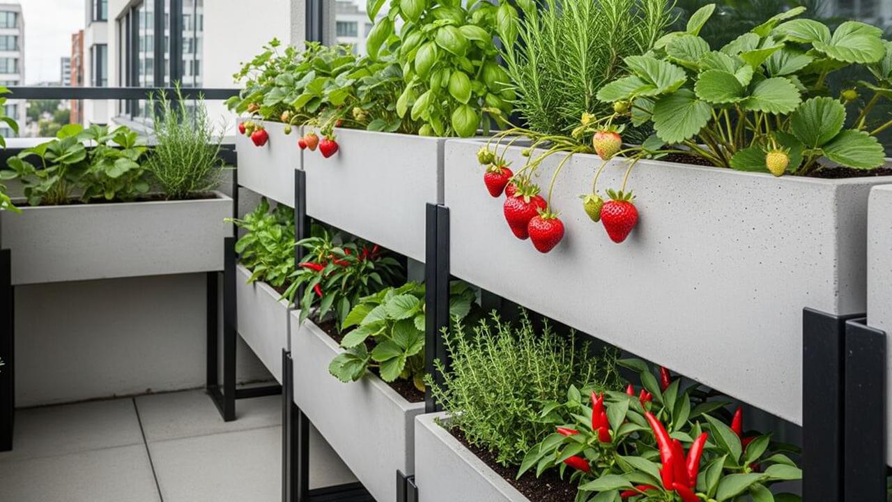 10 Inspirasi Desain Kebun Mini Rumah Modern dengan Planter Box Beton ...