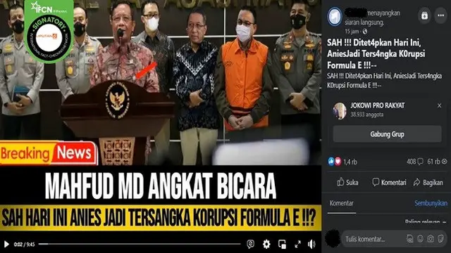 Cek Fakta: Hoaks Anies Baswedan Ditetapkan Tersangka Korupsi Formula E pada 20 Maret 2023 - Cek ...