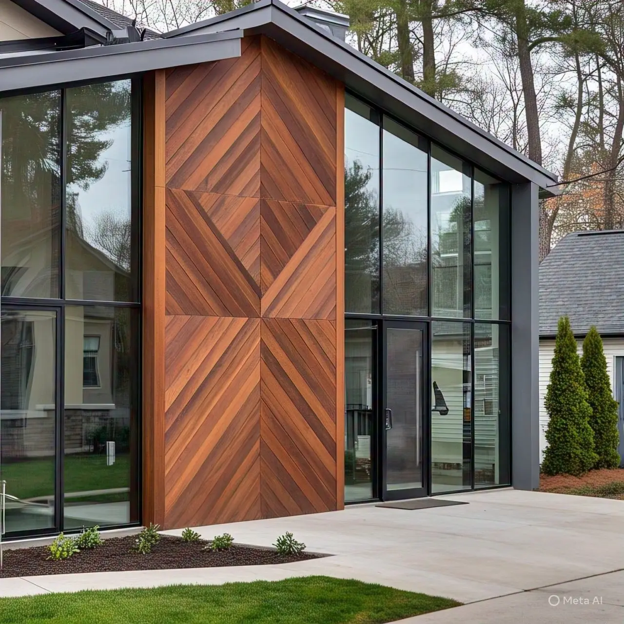 5 Desain Fasad Rumah dengan Woodplank atau Panel Kayu, Bikin Tampilan ...