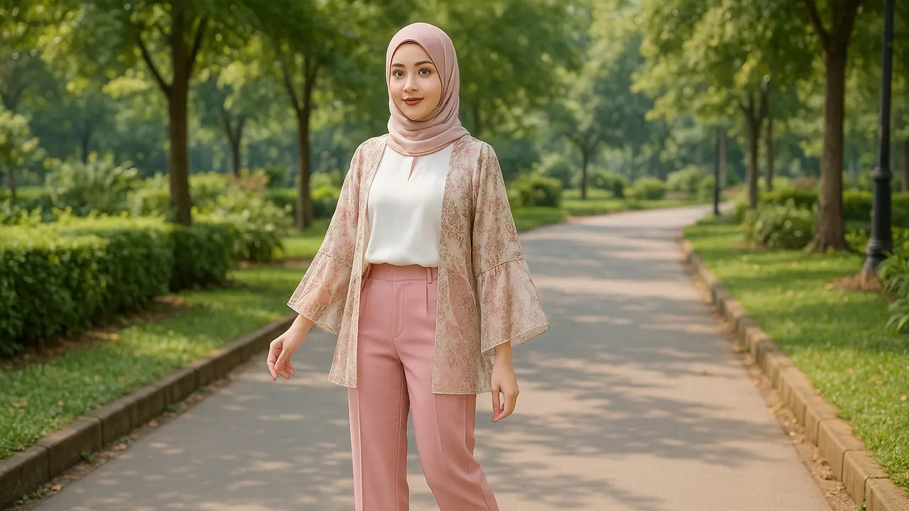 7 Inspirasi Outfit Hijab Simple untuk Hangout, Bikin Tampilan Elegan dan Sopan - Fashion Fimela.com