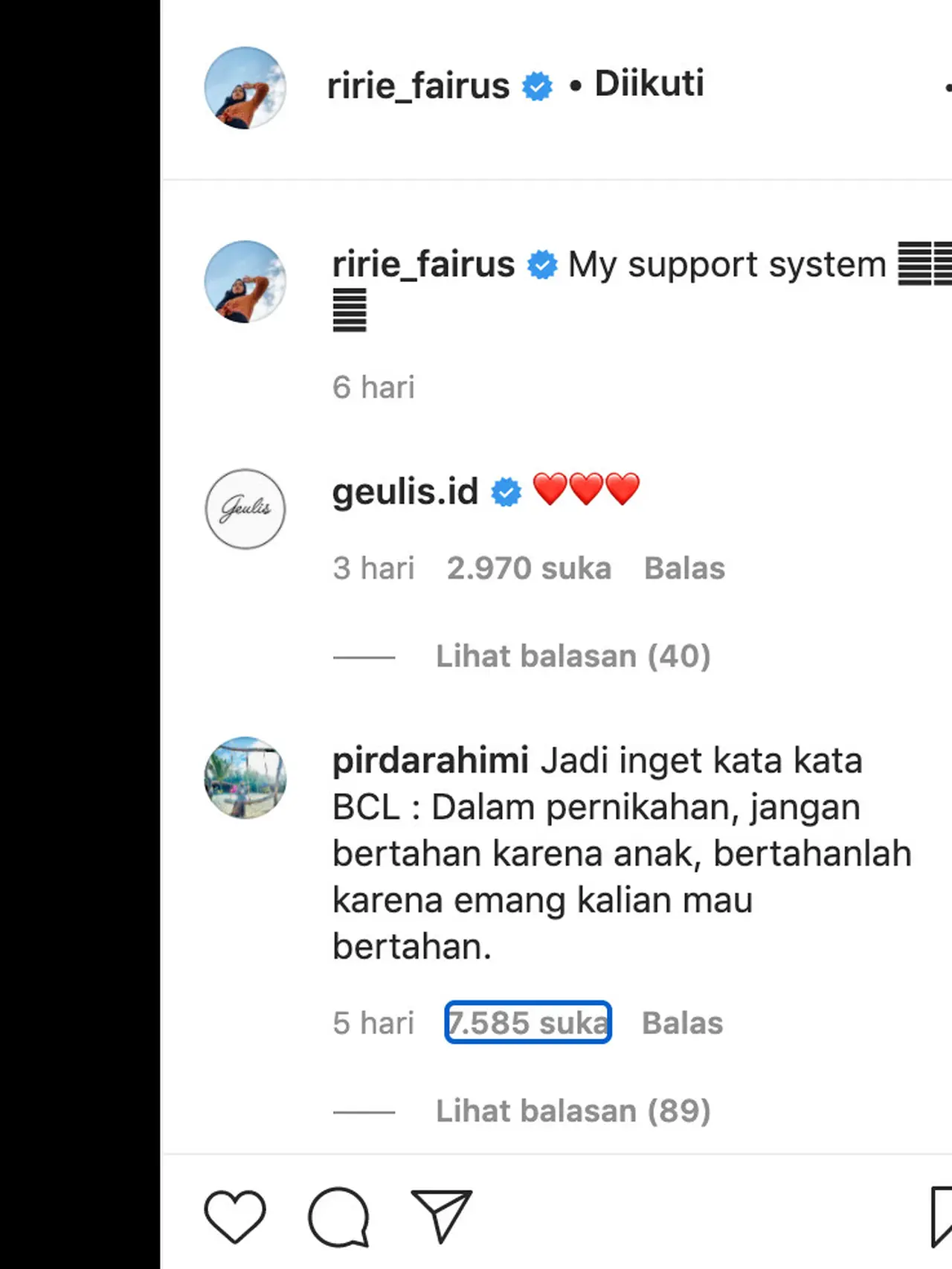 Heboh Akun Instagram Ririe Fairus Istri Ayus Sabyan Dapat Contreng Biru, Jumlah Pengikut Hampir ...