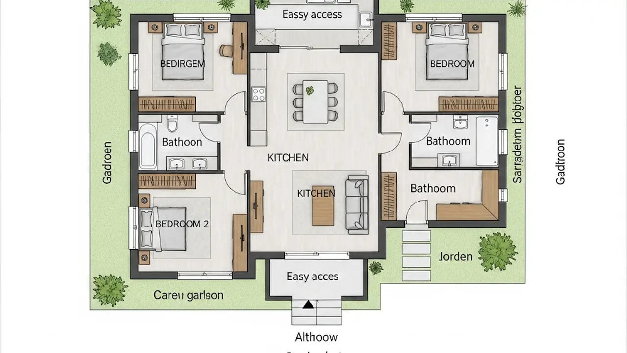Inspirasi Denah Rumah 7x13 3 Kamar Tidur untuk Keluarga Modern di 2025 ...