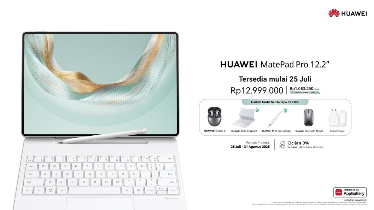 HUAWEI MatePad Pro 12.2 (2025) Tablet Super Produktif dengan Keyboard ...
