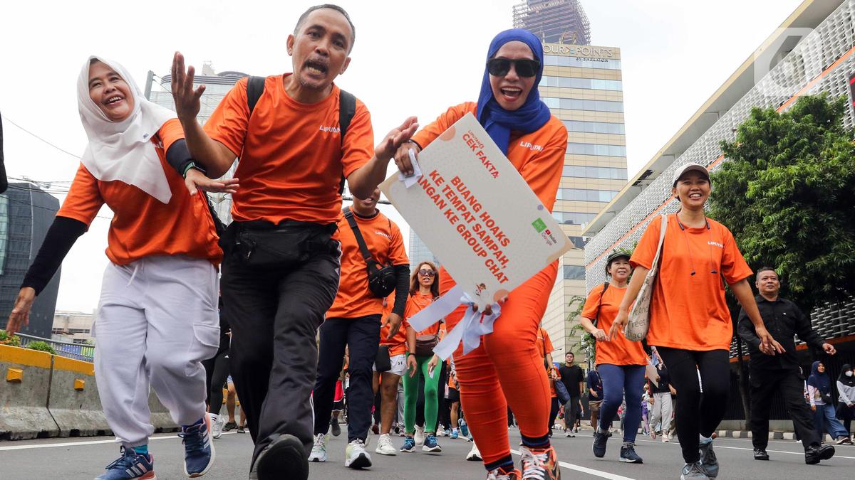 Usung Tema Jalan Sehat Berantas Hoaks, Liputan6.com Gelar Fun Walk di ...