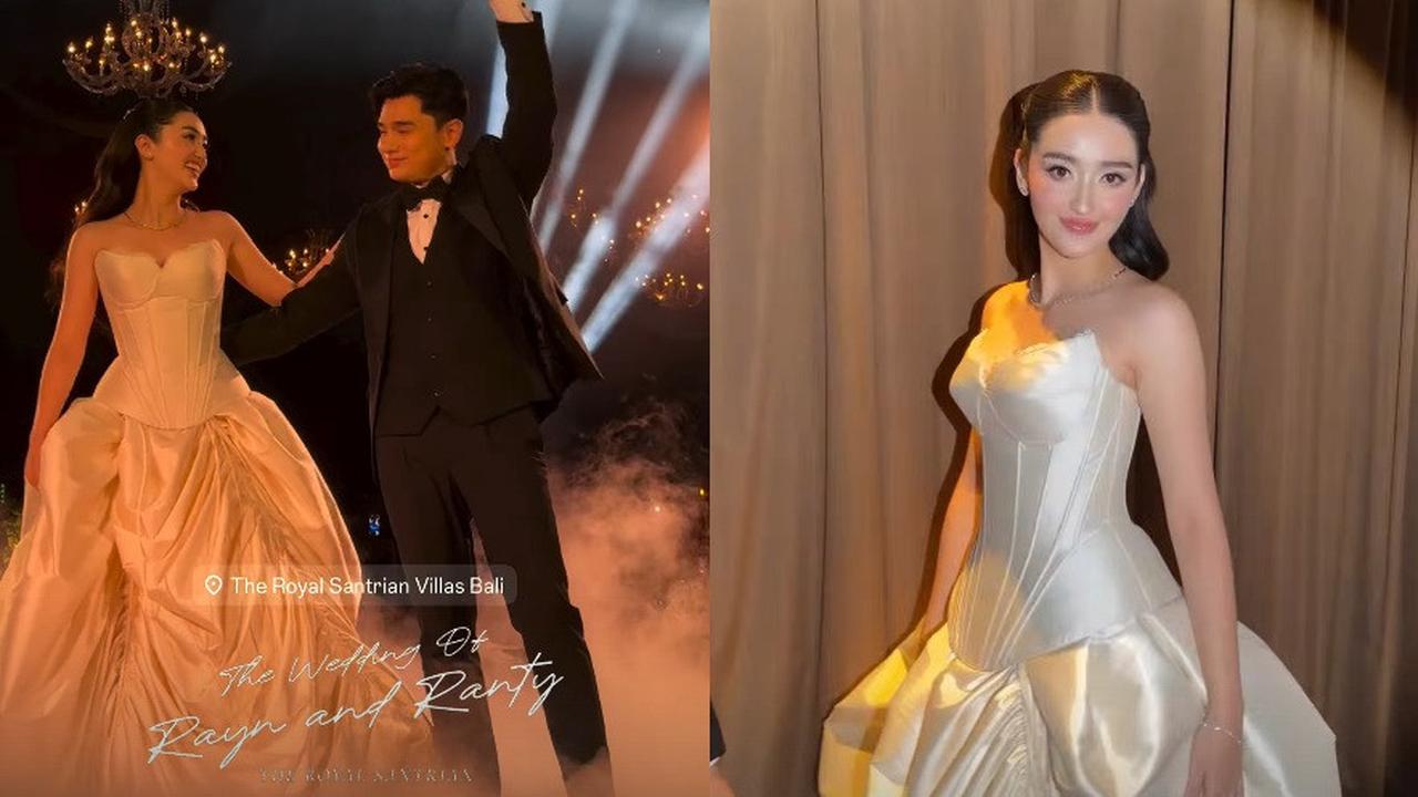 6 Potret Detail Gaun Resepsi Ranty Maria, Tampil Memukau dengan Nuansa ...