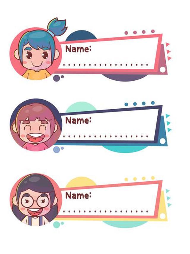 20 Template Label Nama Anak yang Lucu dan Cara Mencetaknya