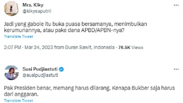 Jokowi Melarang Pejabat dan ASN Buka Puasa Bersama, Kiky Saputri Pertanyaan Alasan: Menimbulkan ...