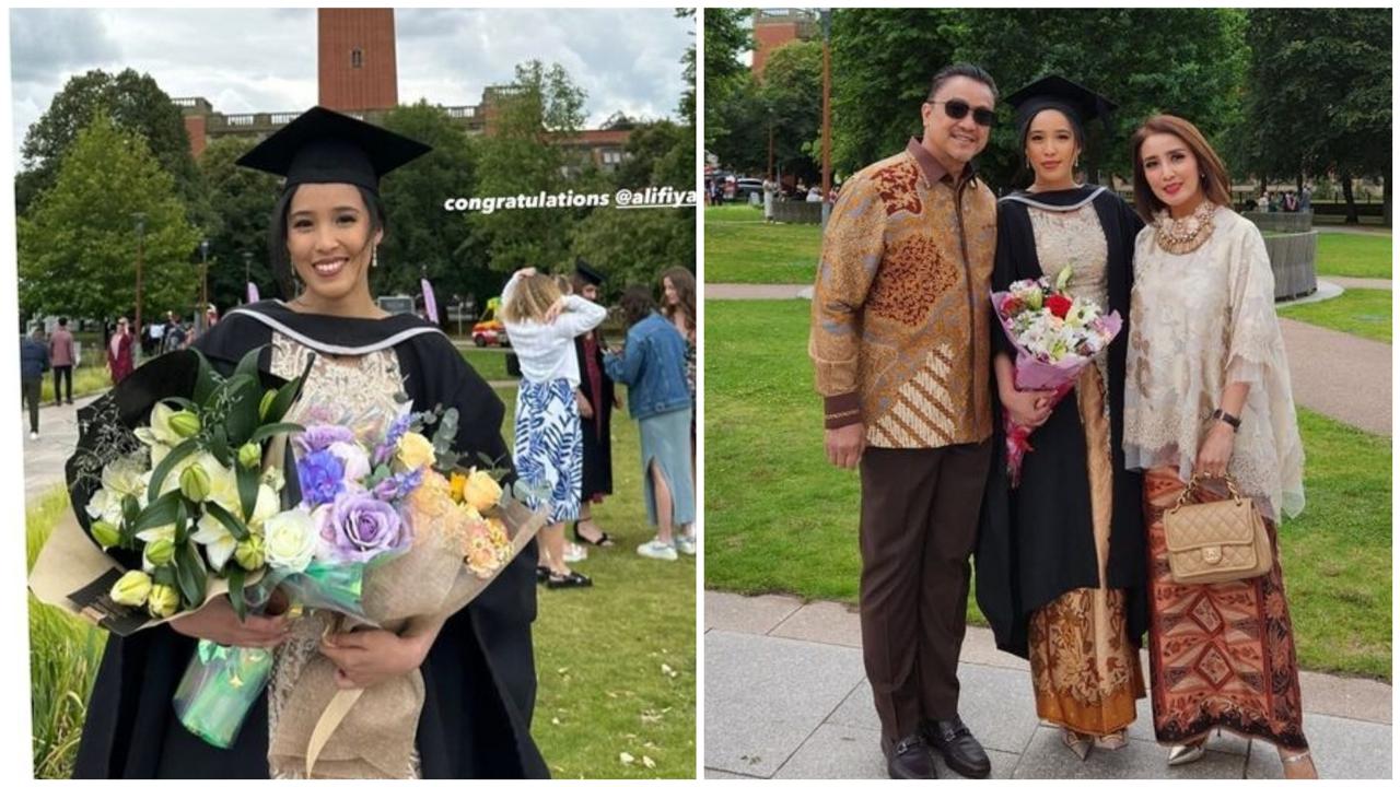 7 Potret Wisuda Alifiya Arkana Putri Dede Yusuf di Inggris, Outfit ...