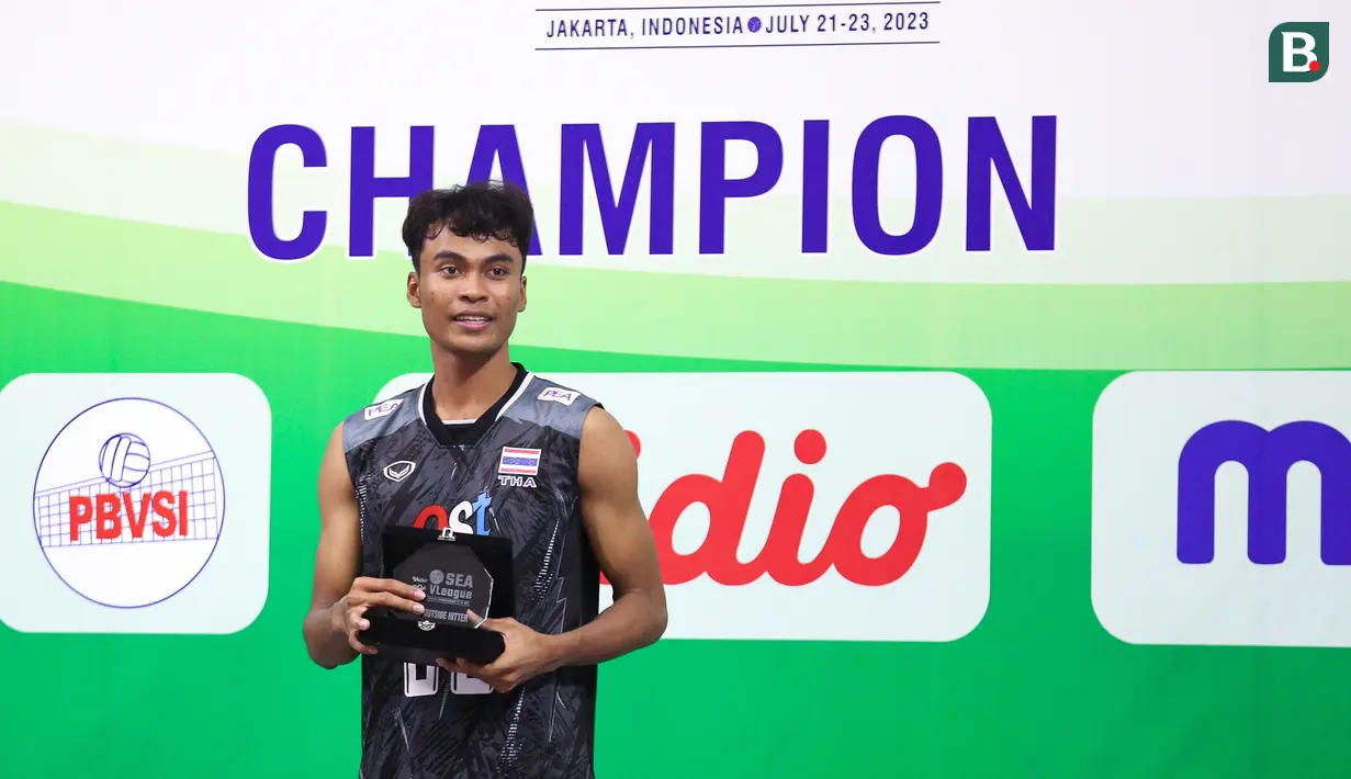 Foto: Gemulai namun Mematikan, Aksi Anurak Phanram saat Laga Panas Melawan Timnas Voli Indonesia ...