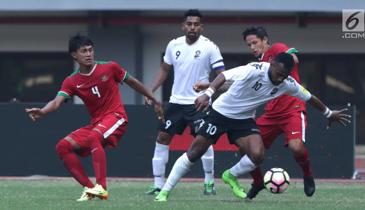 PHOTO: Timnas Indonesia Ditahan Imbang Fiji - Foto Liputan6.com
