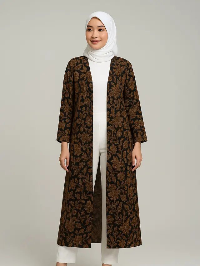 5 Model Outer Batik Hijab Kekinian 2025, Tampilan Etnik dan Stylish ...