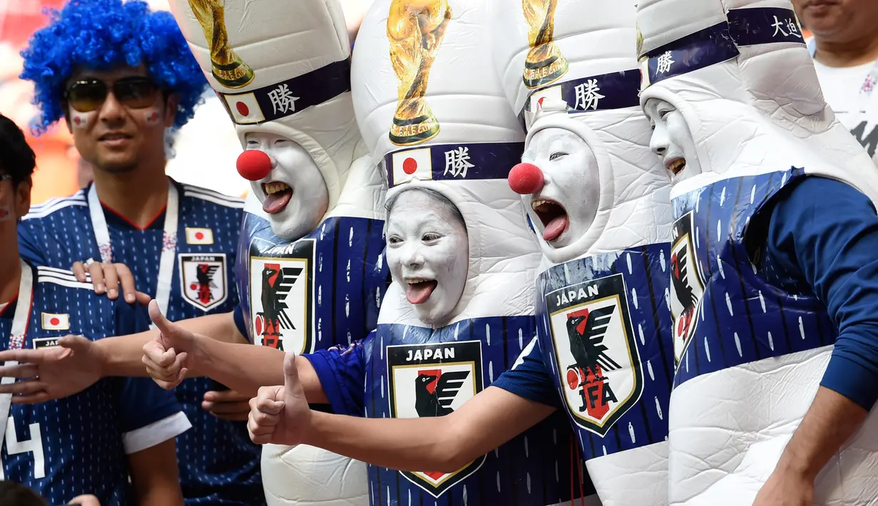 FOTO: Lucunya Atribut Suporter Jepang di Piala Dunia 2018 - Foto ...