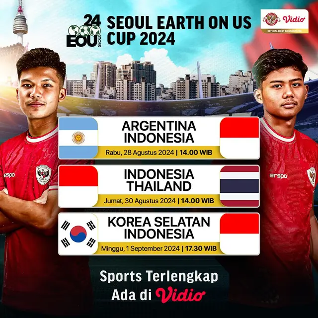 Aksi Timnas Indonesia U-19 di Seoul Earth On Us Cup Disiarkan Vidio - Bola Liputan6.com
