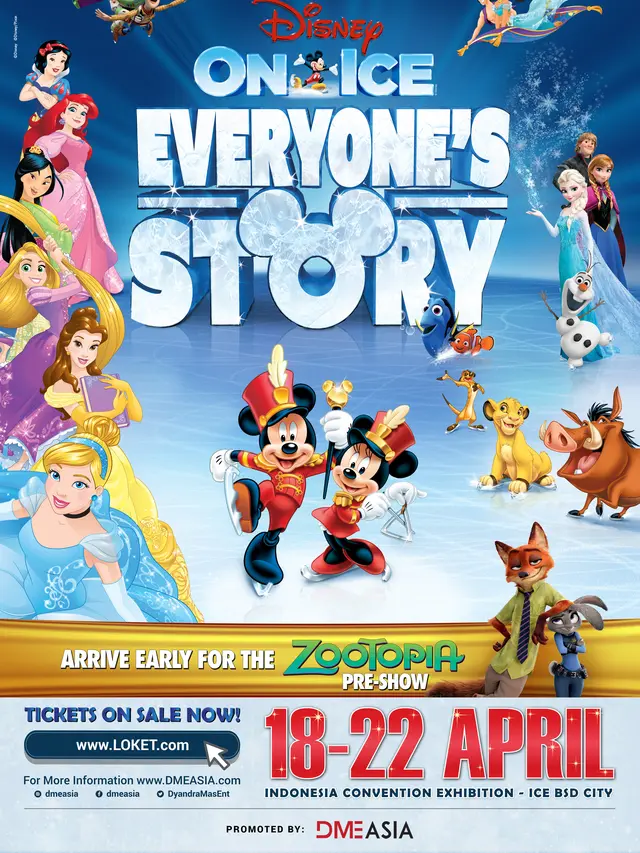 Disney on Ice Celebrates Everyone's Story di Jakarta akan Digelar April ...