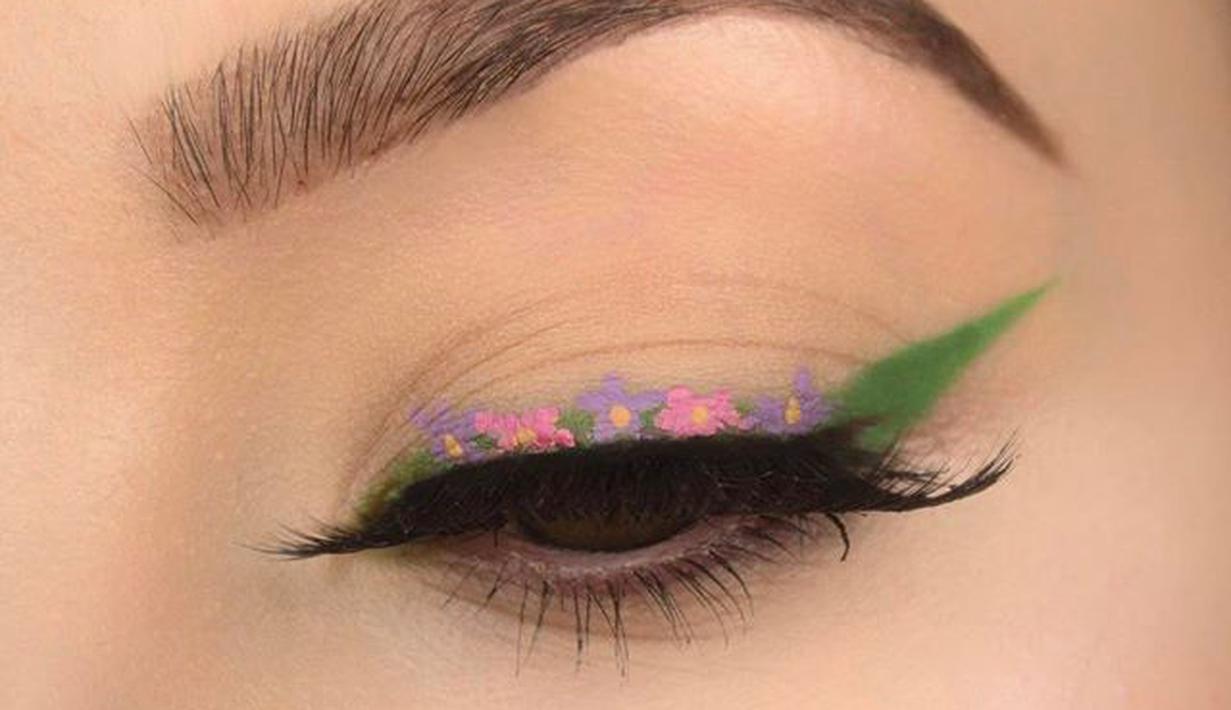 Tren Flower Eyeliner: Bunga Warna-Warni Bagai Musim Semi - Photo Fimela.com