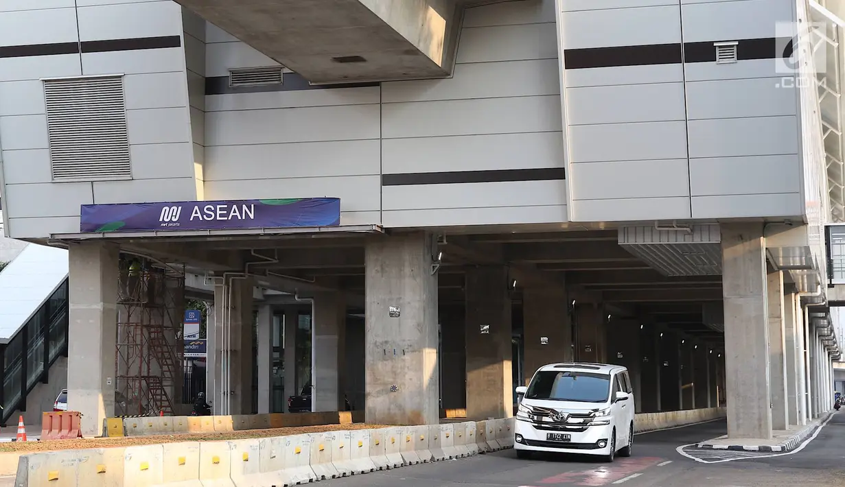 FOTO: Skybridge Akan Dibangun di Stasiun MRT ASEAN - Foto Liputan6.com