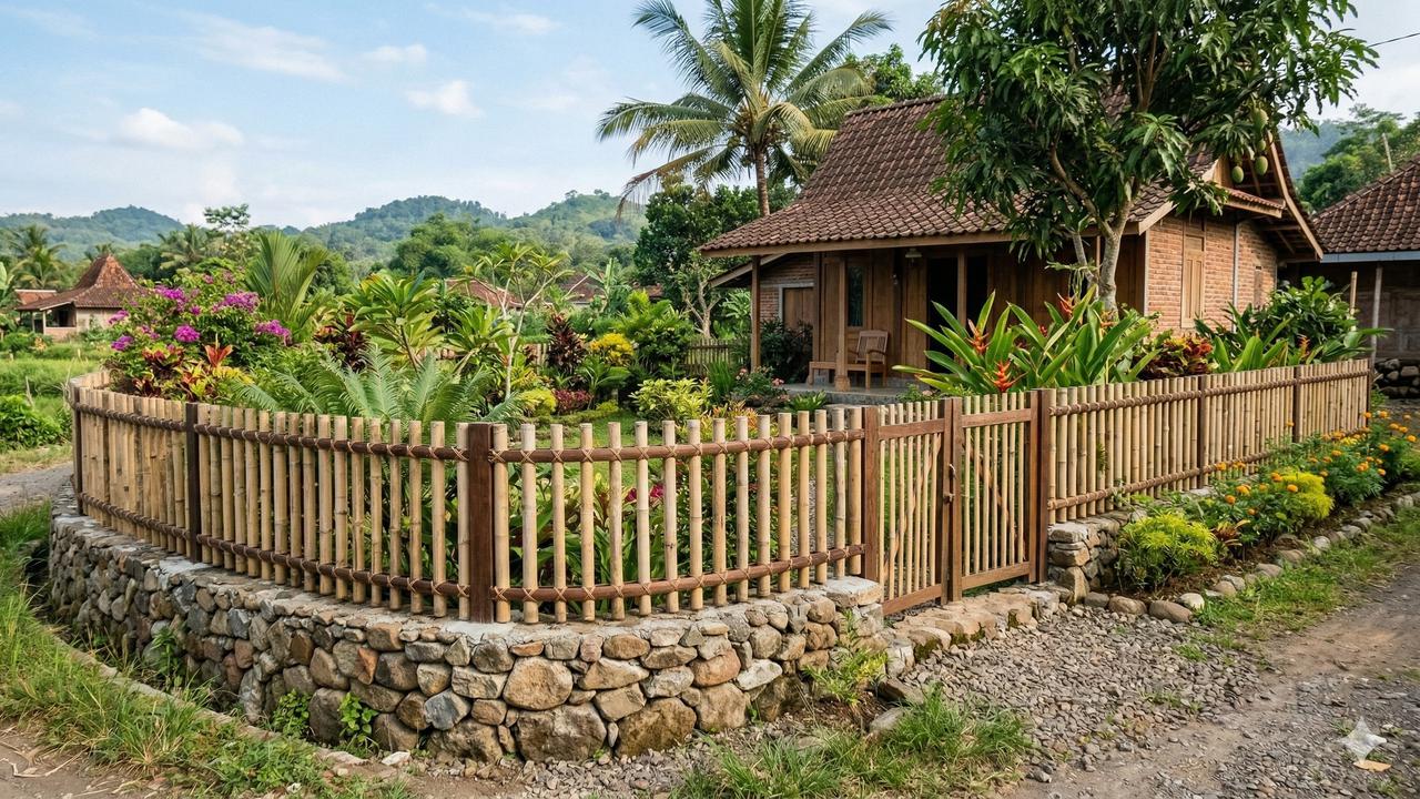 7 Ide Pagar Bambu Minimalis untuk Rumah Pedesaan yang Asri dan Hemat Biaya