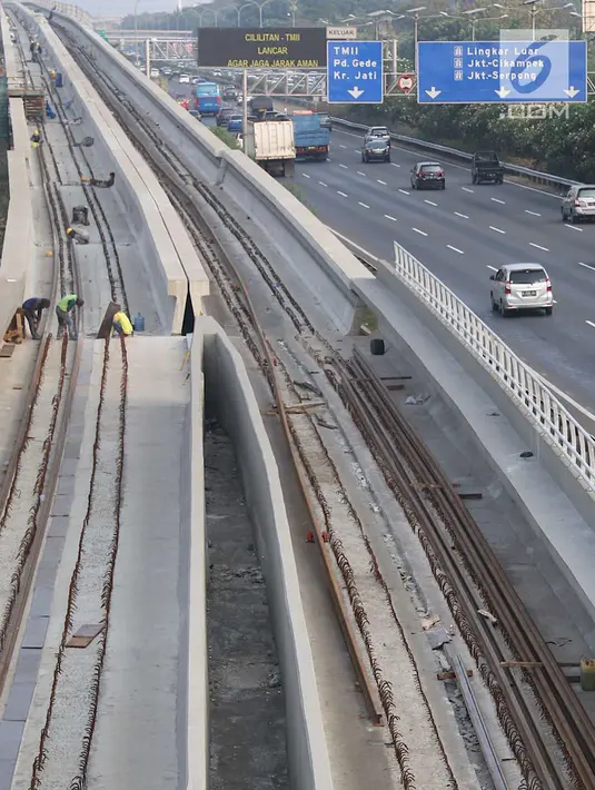 FOTO: Memantau Progres Pembangunan Proyek LRT Jabodetabek - Foto ...