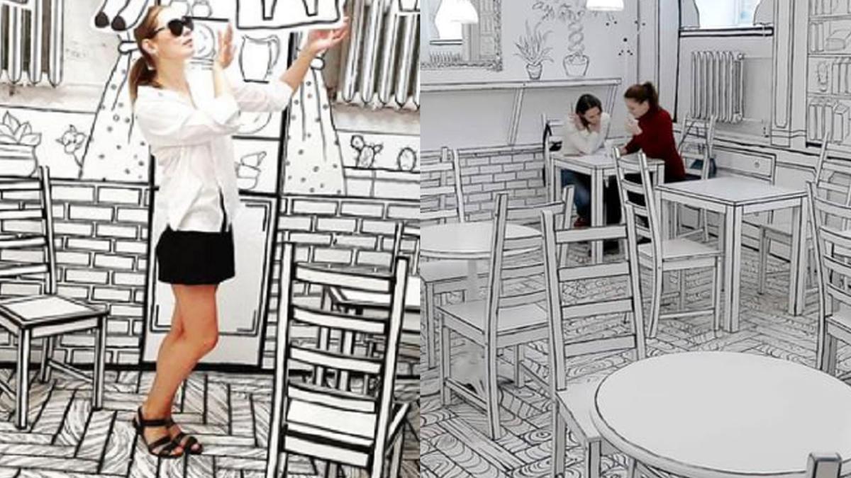 Viral, Desain Kafe 2D Bikin Pengunjung Bak Dalam Buku Gambar - Citizen6 ...