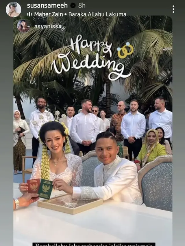 Susan Sameh Ucap Alhamdulillah Setelah Sah Dinikahi Pelatih Sepak Bola ...