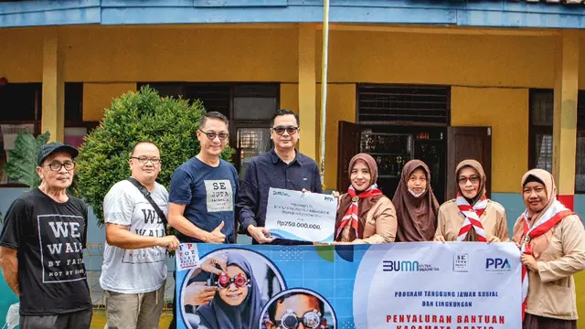 PPA Bagikan 2.000 Kacamata untuk Siswa dan Guru SD di 18 Provinsi - On Off Liputan6.com