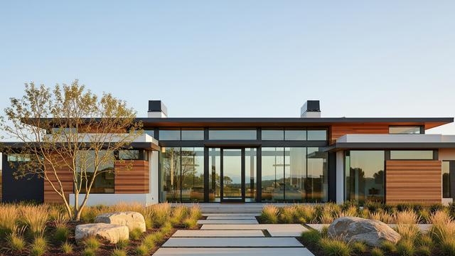 7 Gambar Rumah Minimalis Tampak Depan dengan Aksen Kaca Modern yang ...
