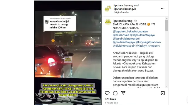 Viral Aksi Koboi Pengemudi Mobil di Tol Jakarta-Cikampek, Polisi Turun Tangan - News Liputan6.com