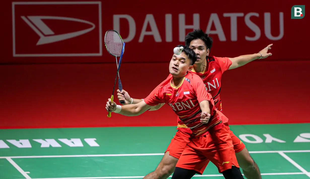 Foto: Momen Haru Daniel Marthin setelah Juarai Indonesia Masters 2024 ...