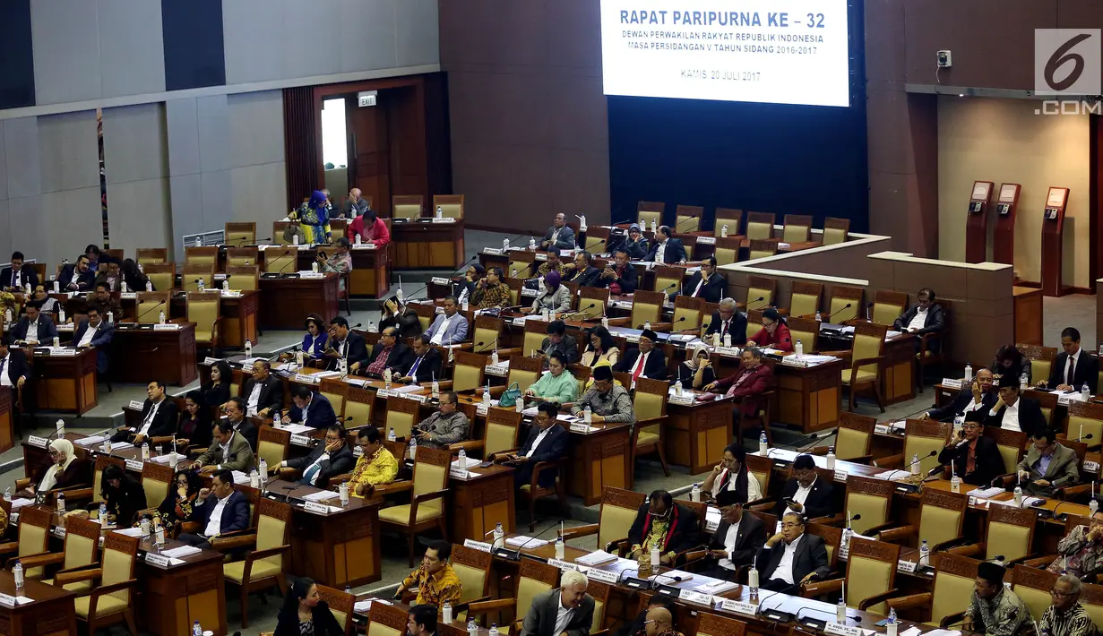 Dipenuhi Wakil Rakyat, Rapat Paripurna Bahas Nasib RUU Pemilu - Foto ...