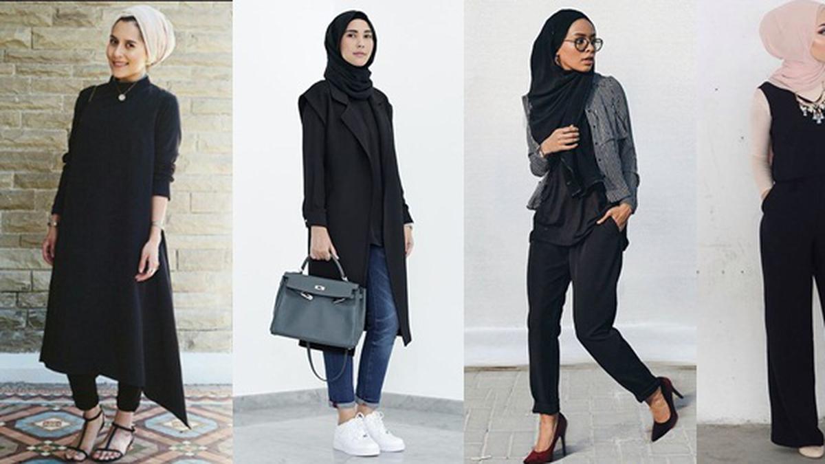 12 Inspirasi Style Black Hijab Wajib Kamu Coba di Bulan Ramadan - Photo ...