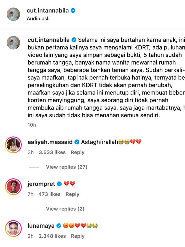 Rekaman CCTV Suami Cut Intan Nabila Diduga KDRT Viral, Shandy Aulia Hingga Luna Maya Geram ...