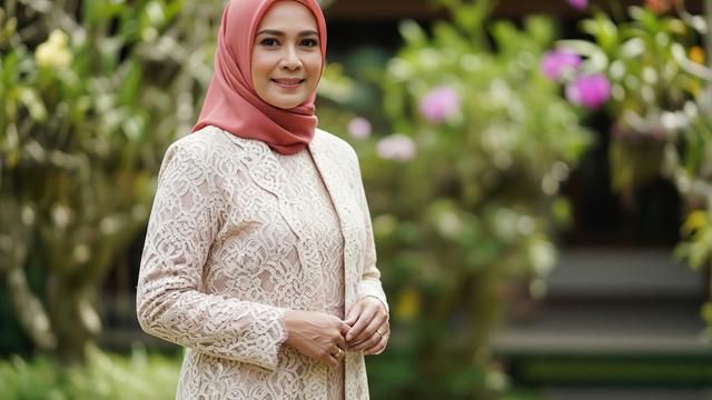 Gamis Blazer Brokat untuk Wanita 50 Tahun Bagusnya Kombinasi Bahan Apa?