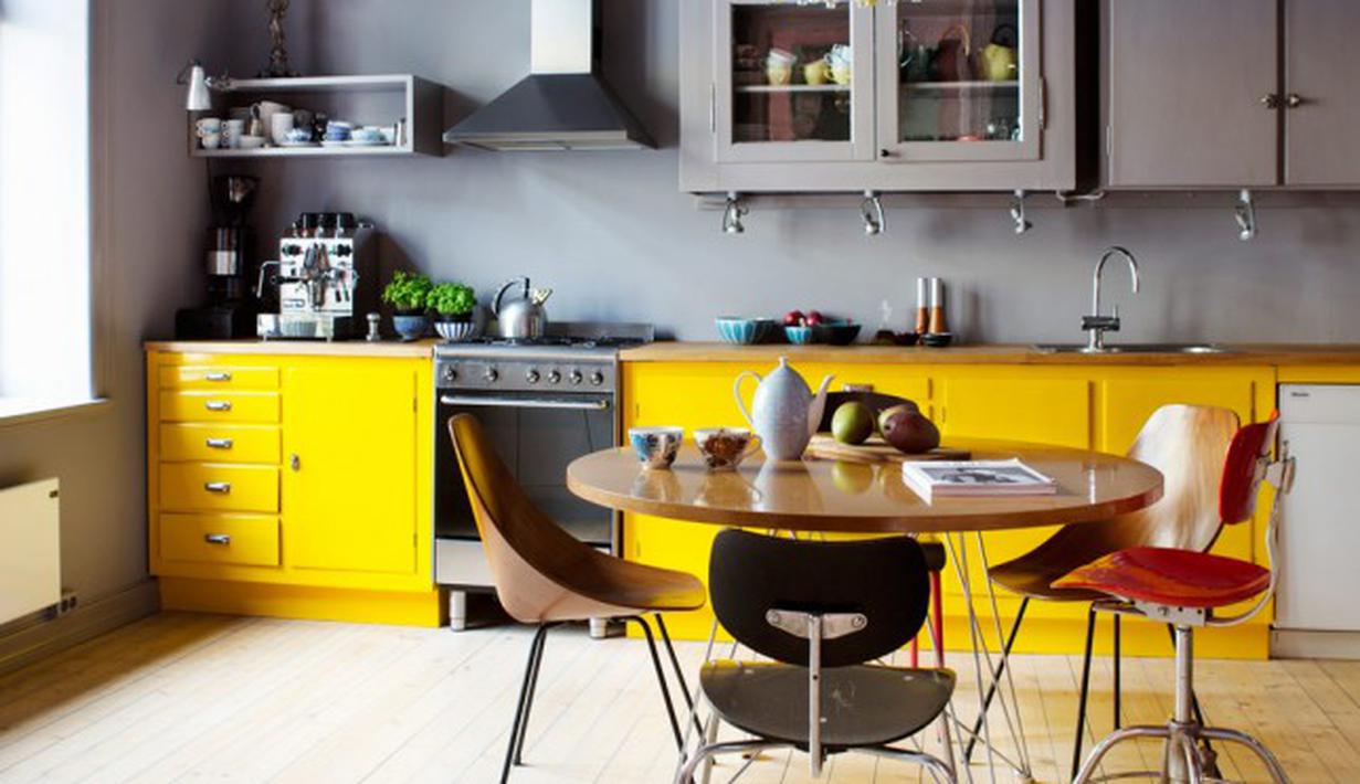 11 Desain Dapur dengan Sentuhan Warna Kuning Modern - Photo Fimela.com