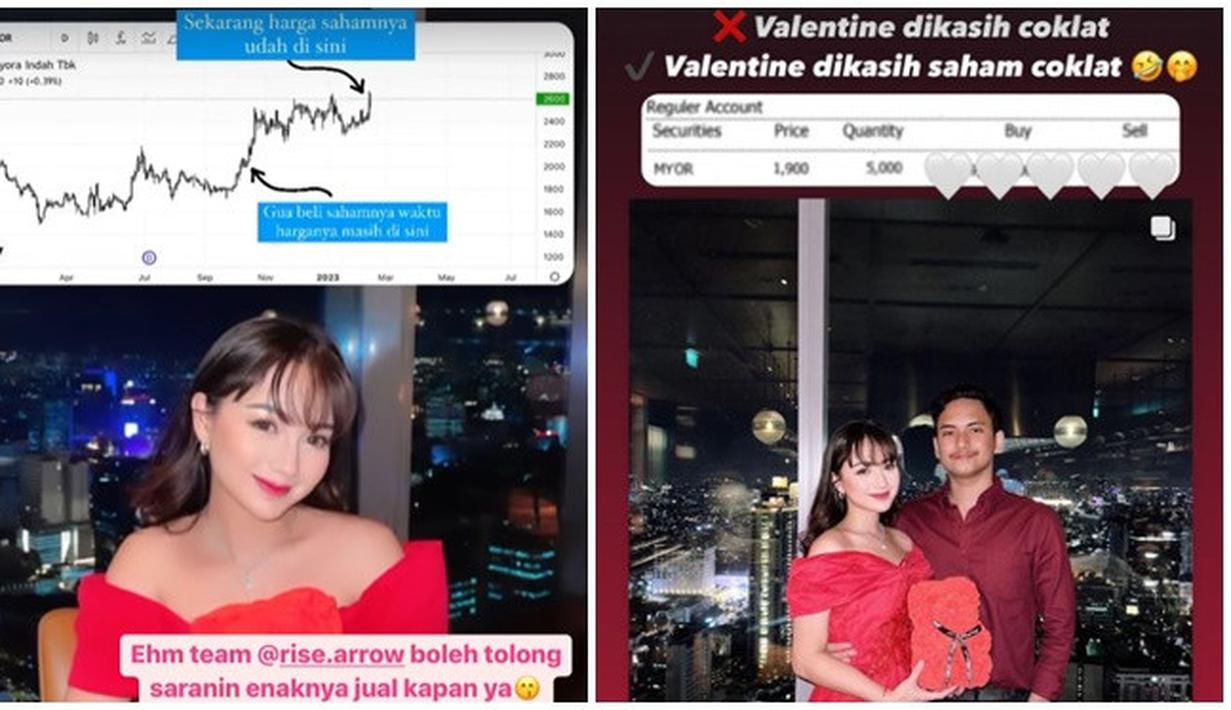 Dapat Hadiah Saham dari Suami, Ini Momen Perayaan Valentine Nanda ...