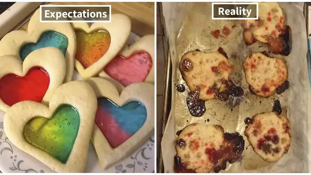 10 Ekspektasi vs Realita Saat Buat Kue Ini Bikin Senyum Tipis, Ngenes ...