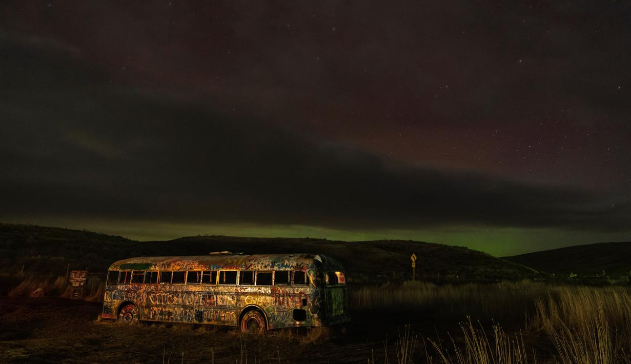 Aurora Borealis yang Memesona Hiasi Langit Malam Washington - Foto ...