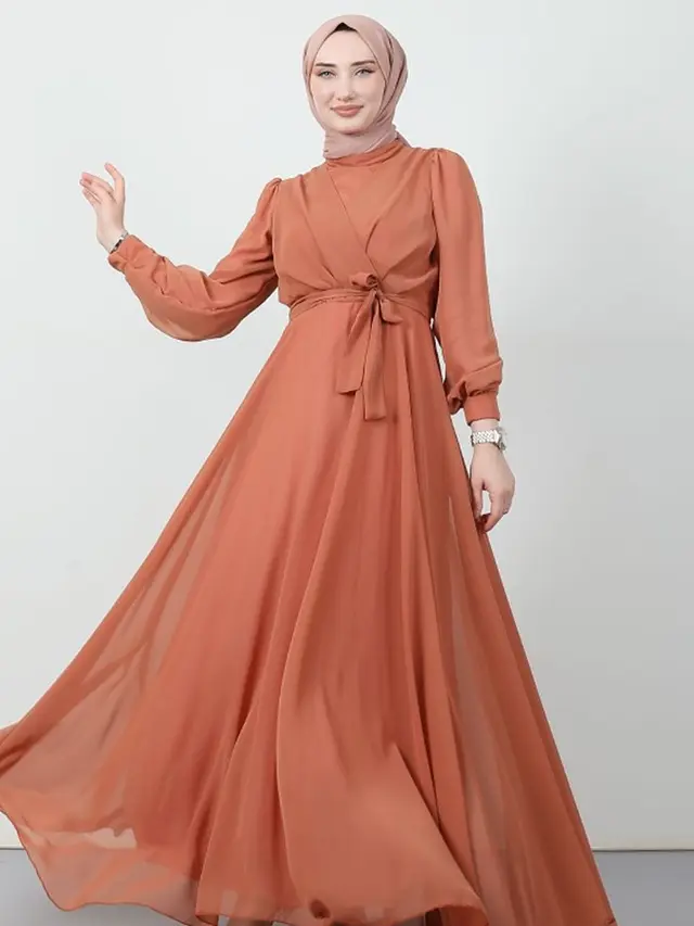 5 Model Gamis Terracota 2025 dengan Desain Elegan, Ciptakan Tampilan ...
