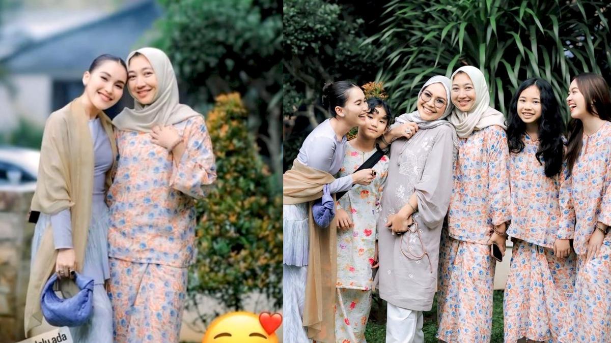 6 Gaya Kembaran Ayu Ting Ting dengan Calon Ibu Mertua dan Adik Ipar, Kompak Pakai Baju Kurung ...