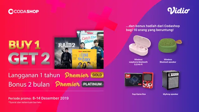Vidio dan Codashop Bagi-Bagi Hadiah dan Dapatkan Bonusnya Sekarang Juga! - Tekno Liputan6.com