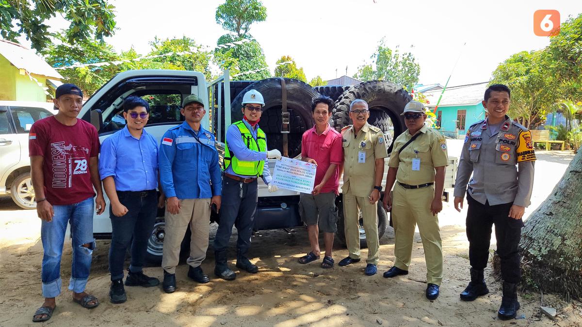 Cegah Abrasi Pantai Manggar Baru, PAMA Berikan Bantuan Tyre Scrap untuk ...