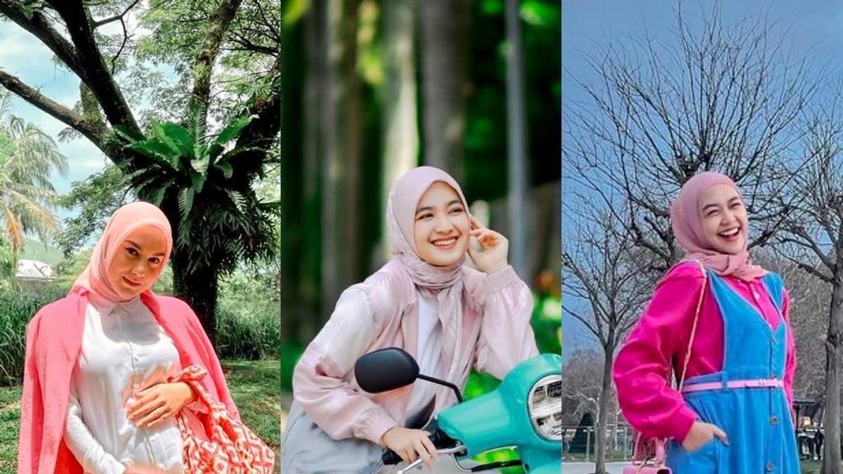 14 Ide Padu Padan Baju Pink dengan Hijab Kekinian ala Seleb, Irish ...