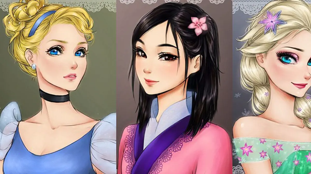 Makin Cantik, Ini Wajah Puteri Disney Jika Jadi Tokoh Anime - Photo ...